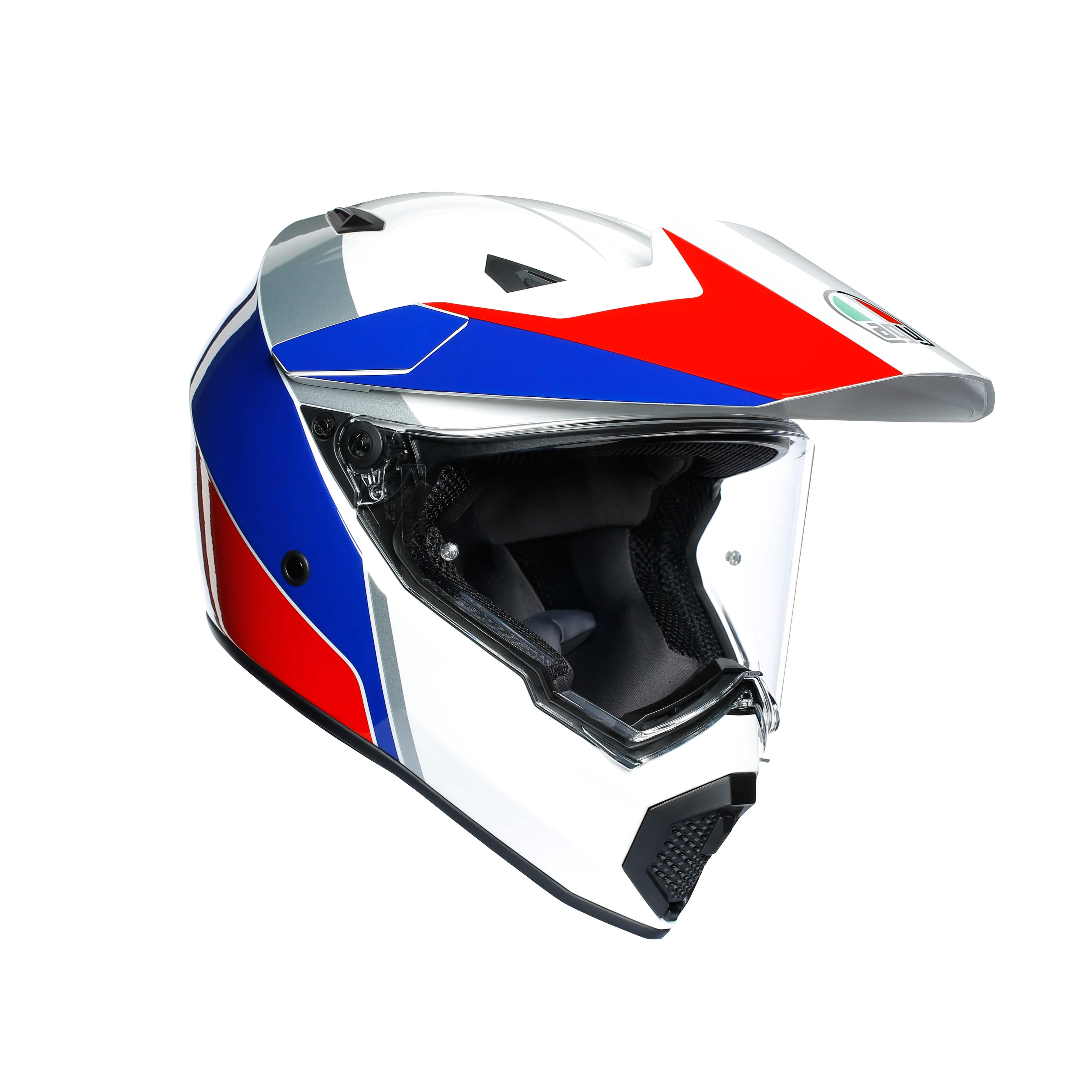 AGV AX9 Atlante - White / Blue / Red | AGV Motorcycle Helmets | FREE UK ...