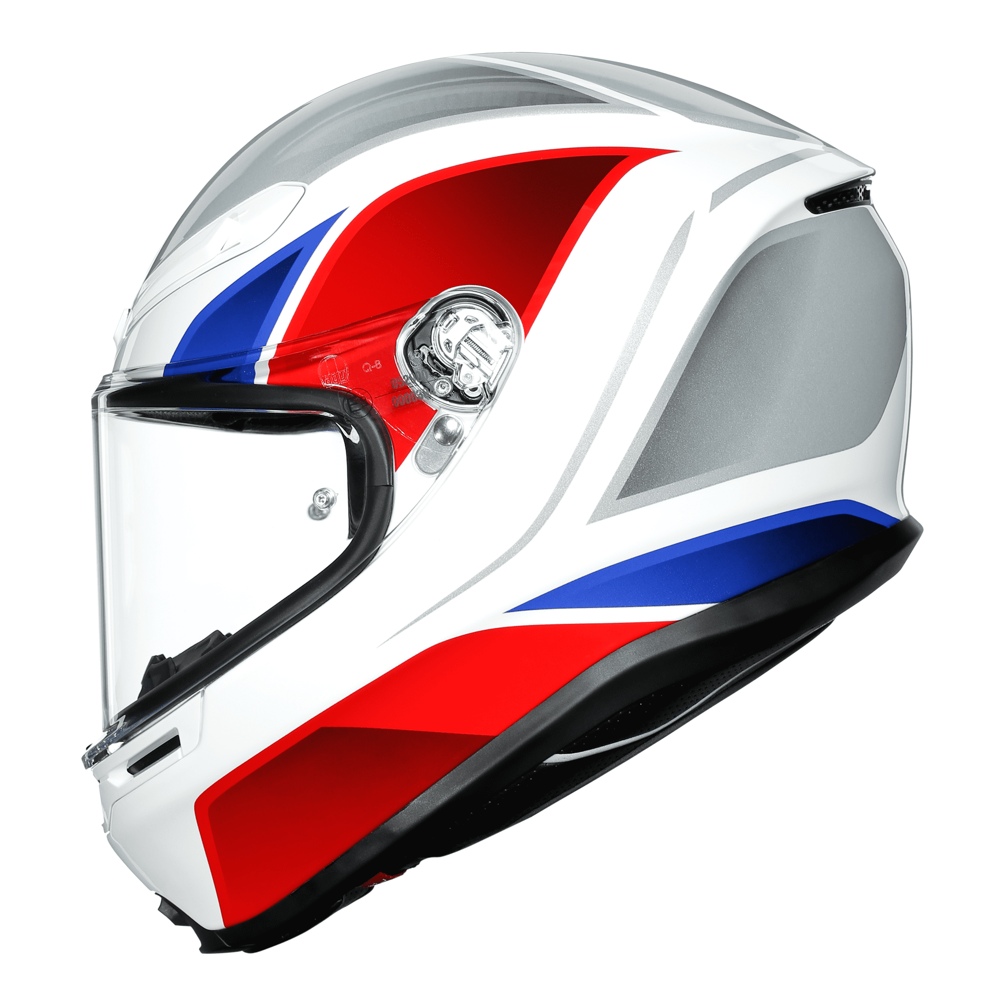 AGV K6 Hyphen - White / Red / Blue | AGV Motorcycle Helmets | FREE UK ...