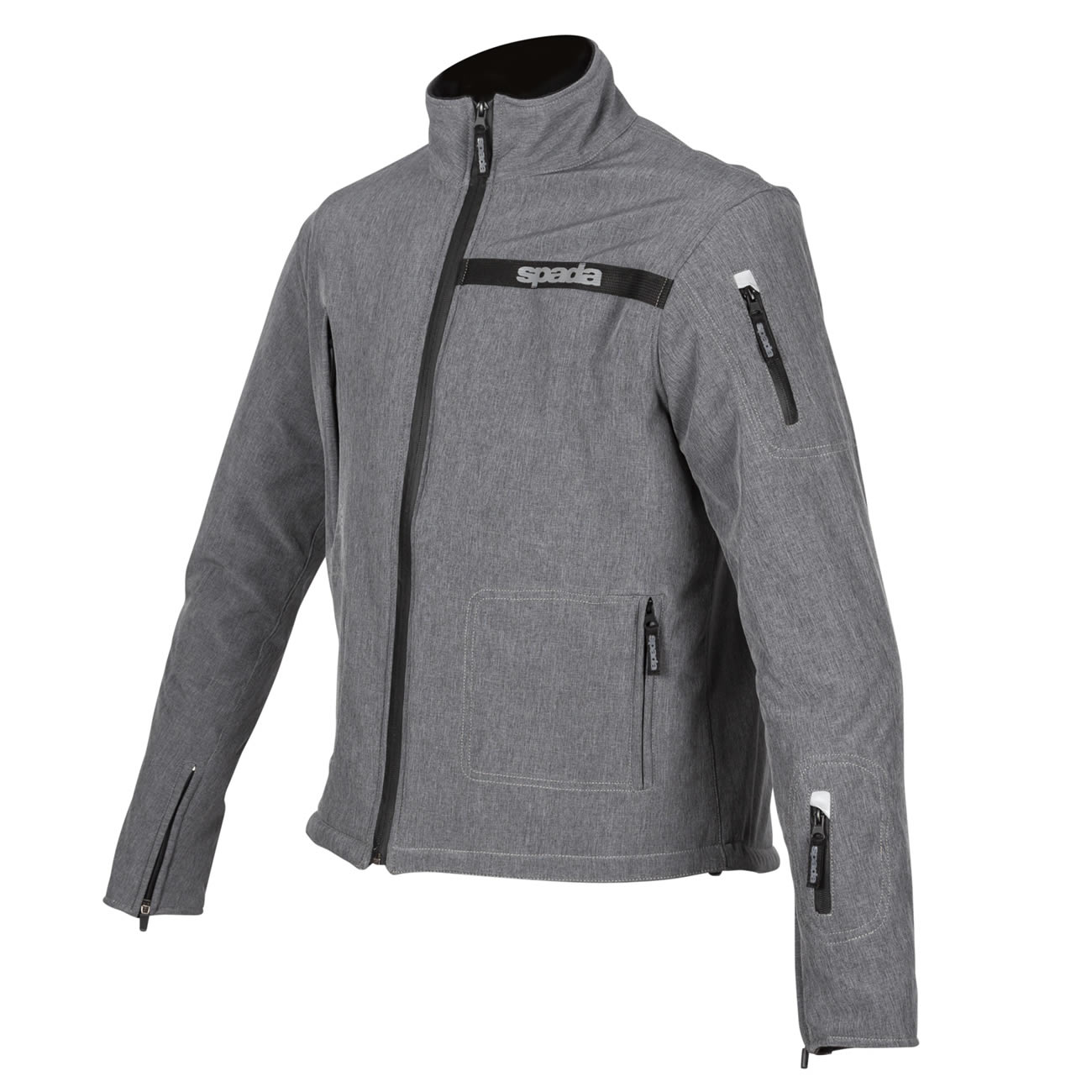 Spada Commute CE Waterproof Textile Motorcycle Jacket - Grey | Two ...