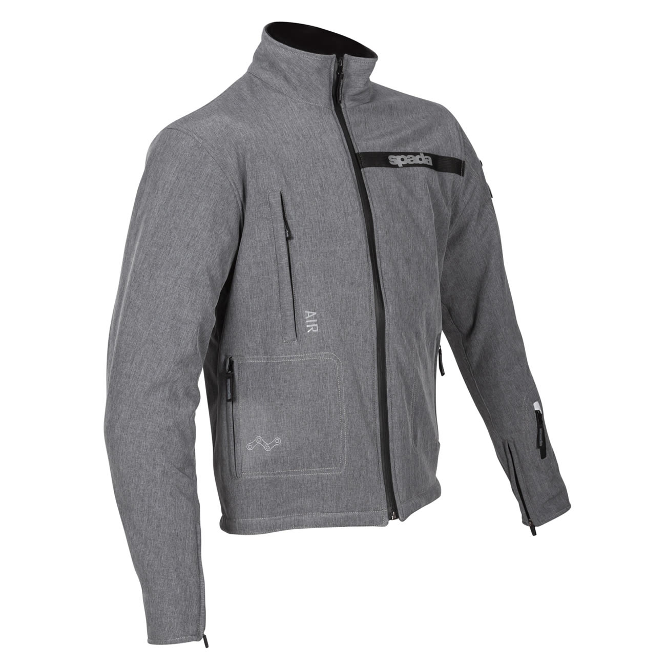 Spada Commute CE Waterproof Textile Motorcycle Jacket - Grey | Two ...