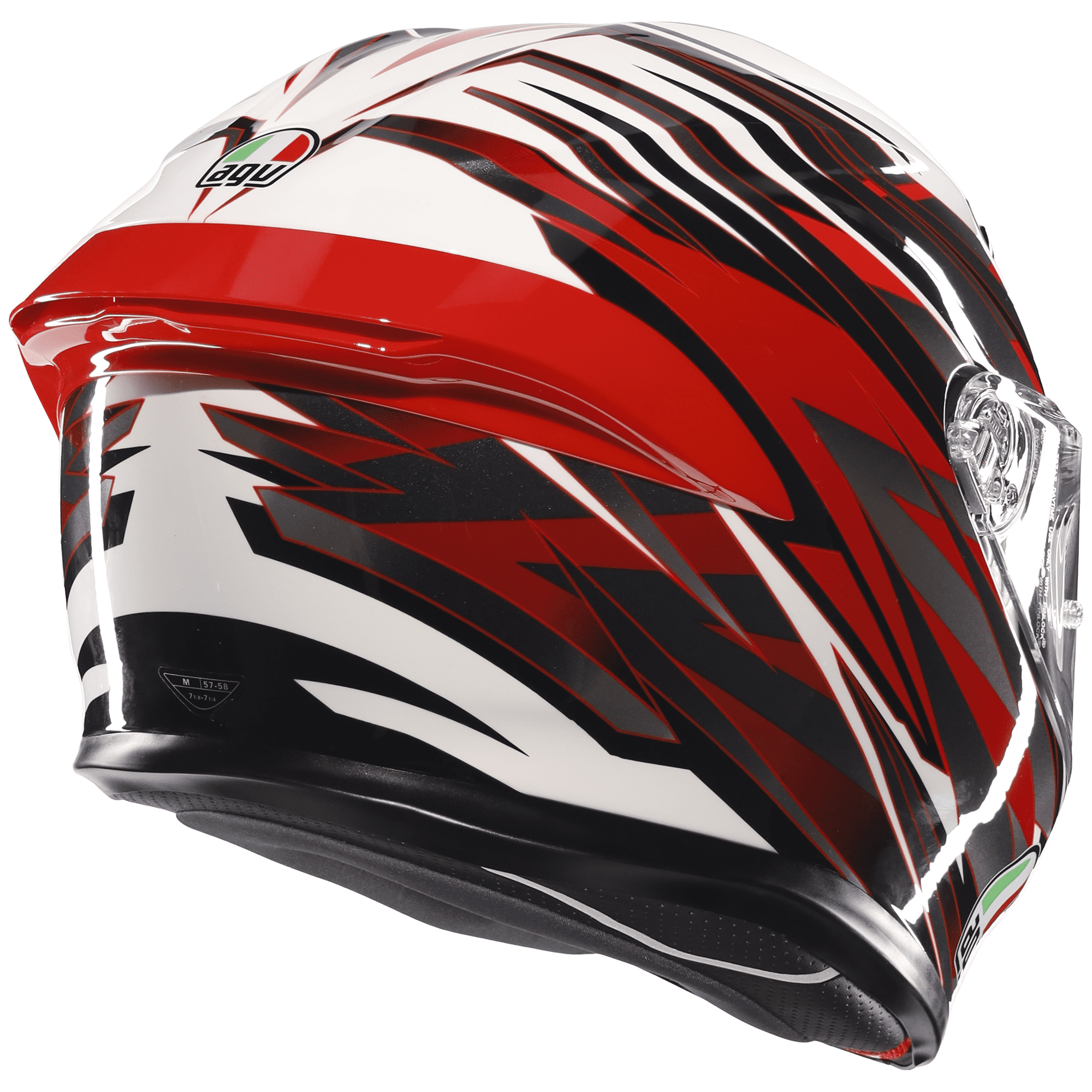AGV K6-S Reeval - White/Red/Grey | AGV Motorcycle Helmets | FREE UK DELIVERY