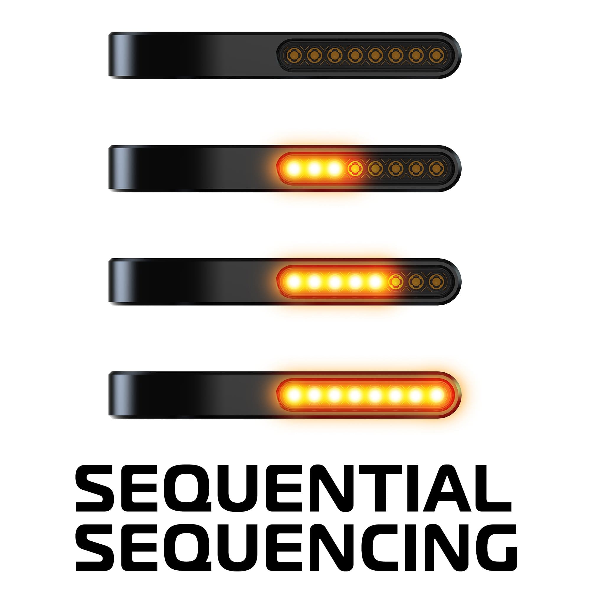 Oxford Dark Turner Sequential Fork Mounted Motorcycle Indicators ...