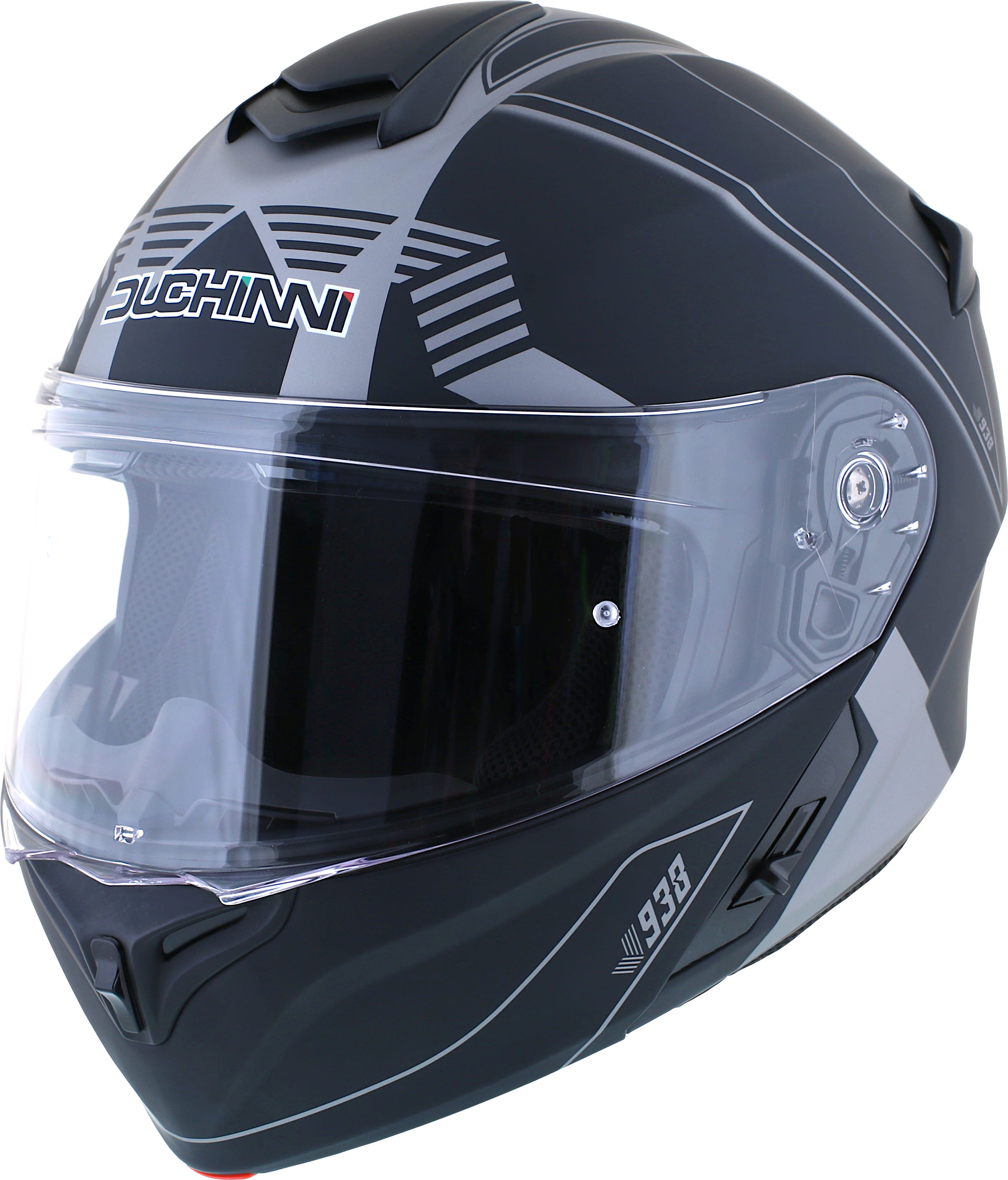 Duchinni D938 Flip Front Helmet - Matt Black/Gun | Duchinni Motorcycle ...