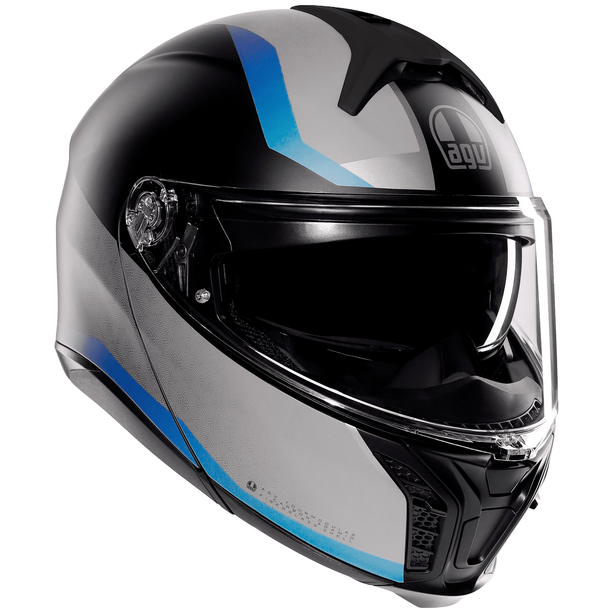 AGV Tourmodular Stray - Matt Black/Grey/Blue | AGV Motorcycle Helmets ...