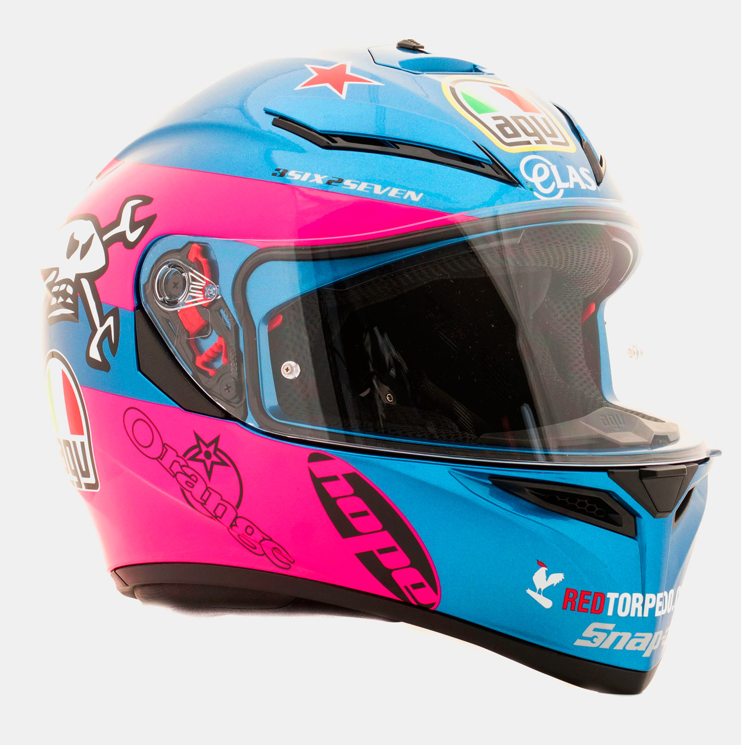AGV K3 SV Guy Martin Pink / Blue | Full Face Helmets | FREE UK DELIVERY