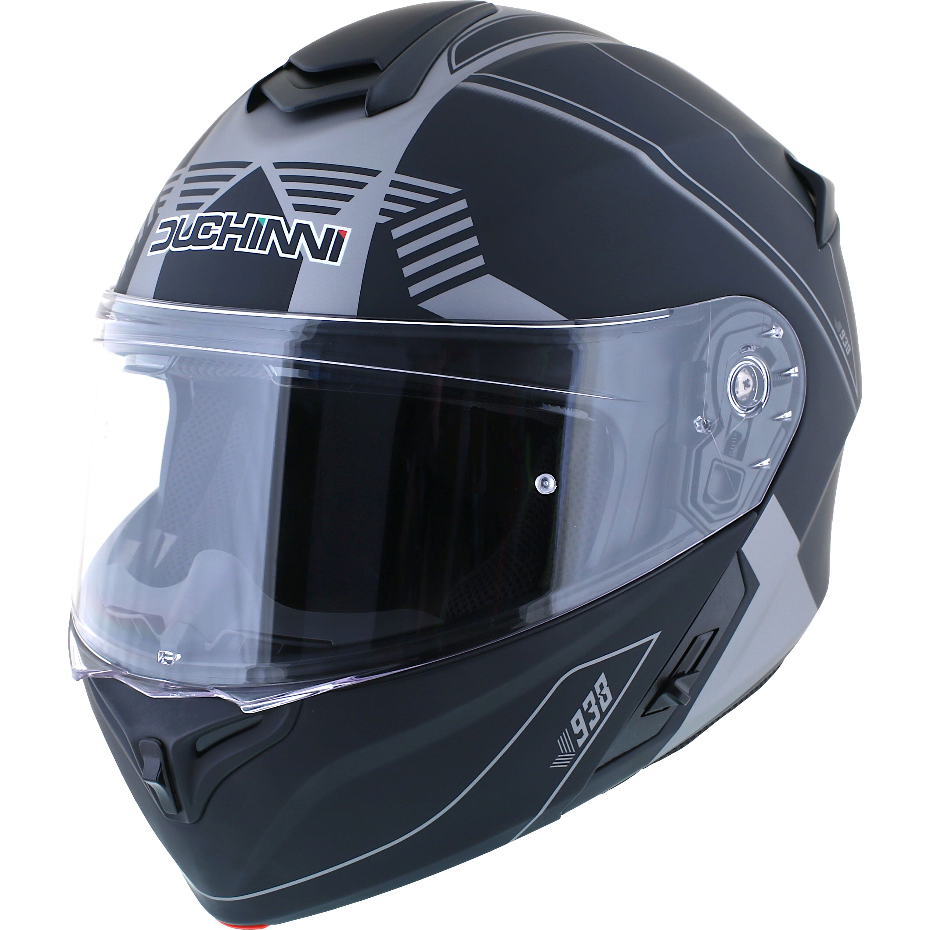 Duchinni D938 Flip Front Helmet - Matt Black/Gun | Duchinni Motorcycle ...